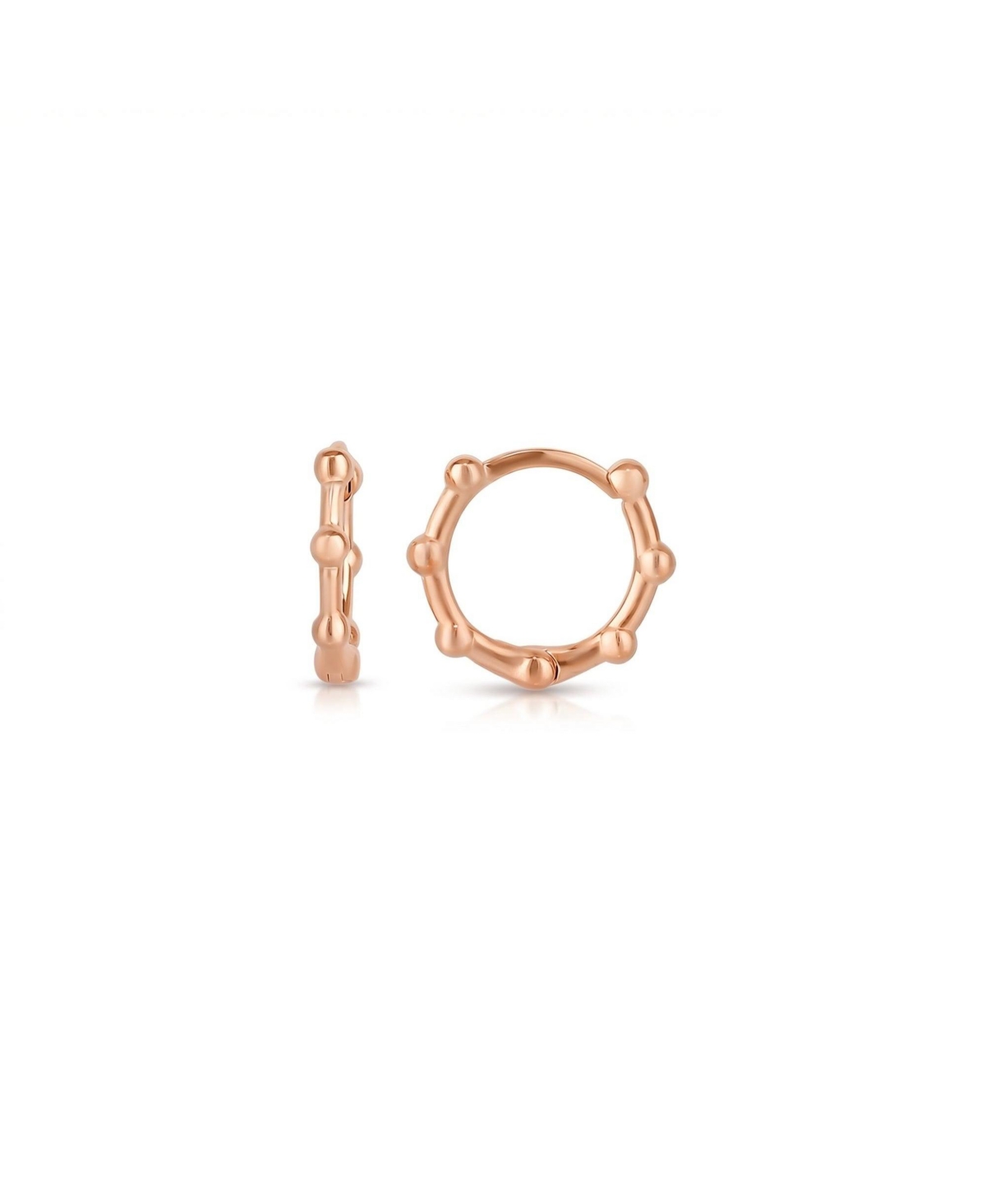 Click here for Spero London Seven Bead Sterling Silver Hoop Earri... prices