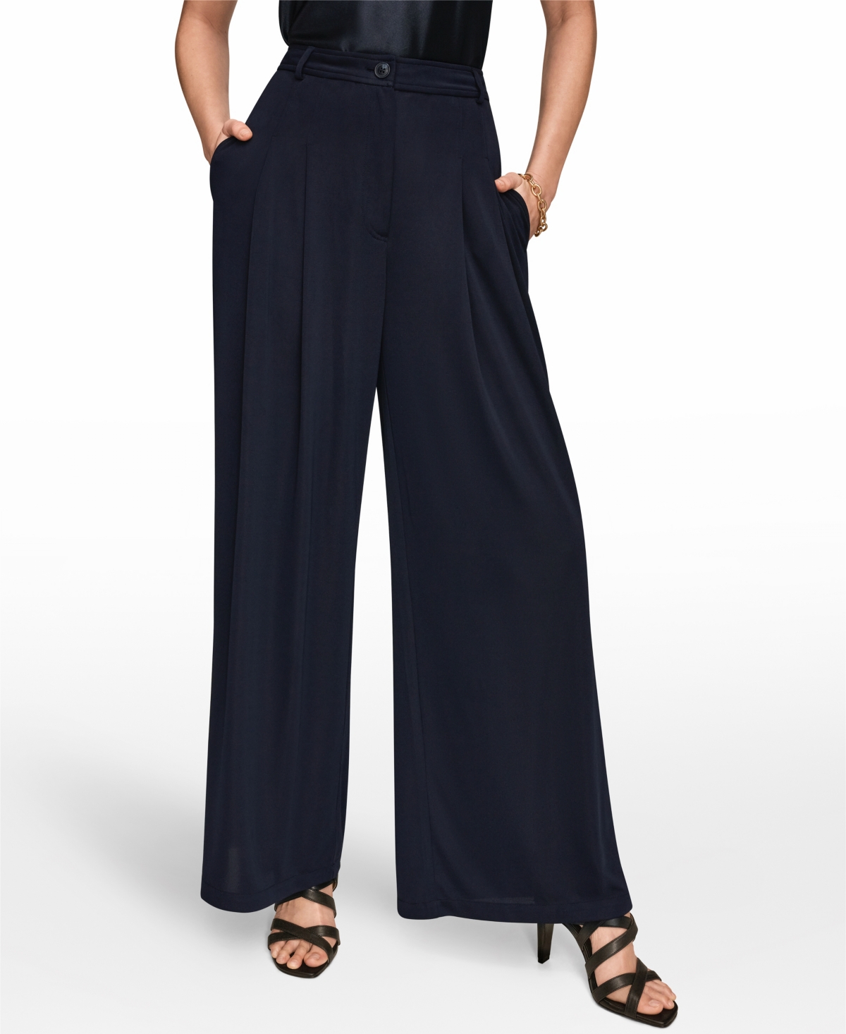 Click here for Donna Karan New York Womens Pleated Zip-Fly Pants... prices