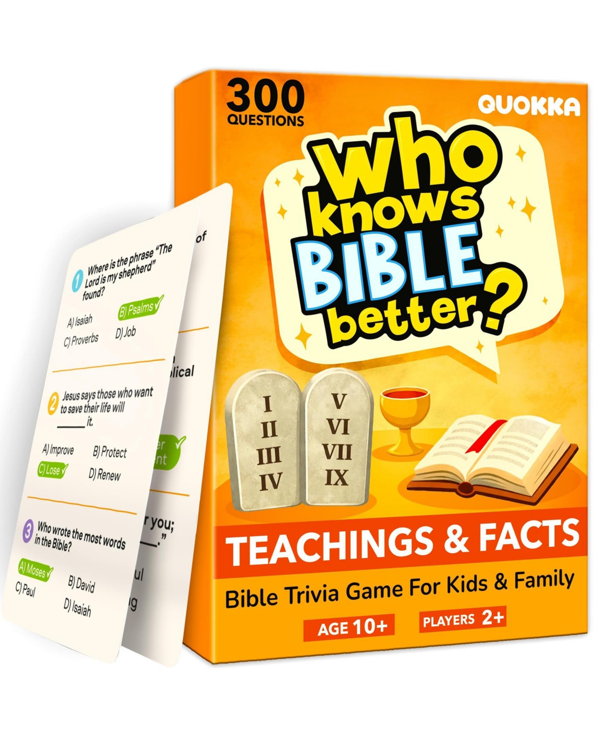 Click here for Quokka Trivia Card Games for Family - Bible and Ge... prices
