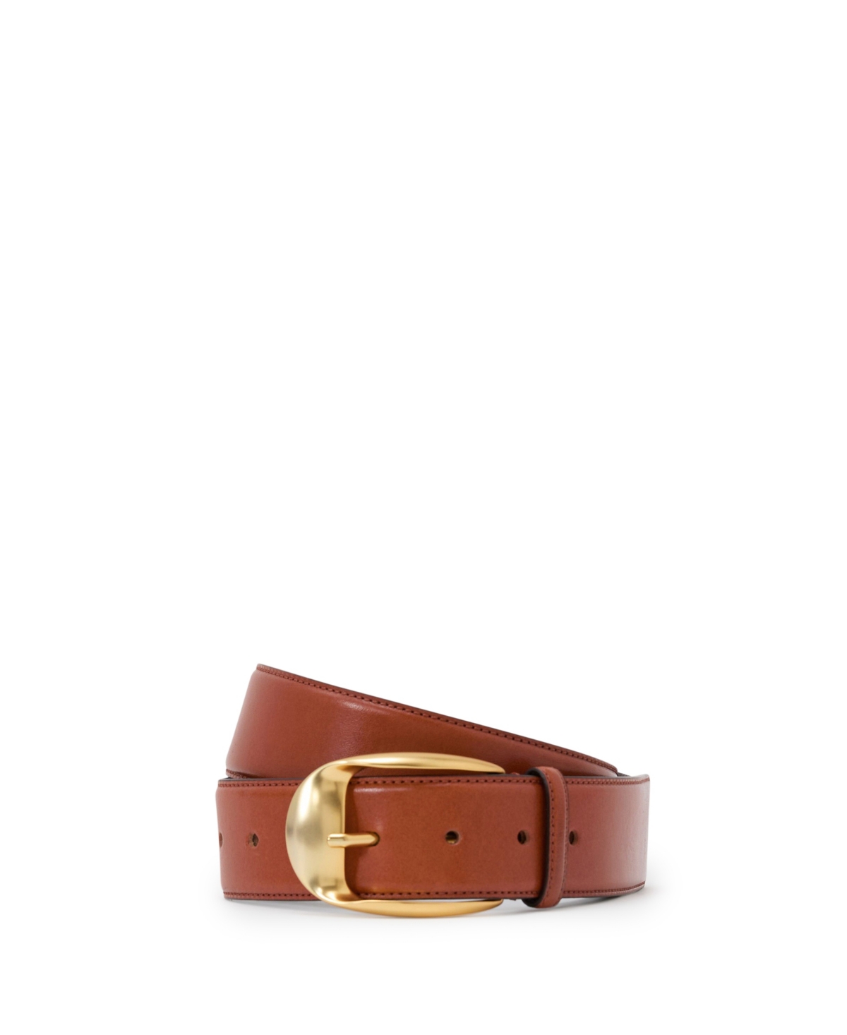 Click here for Reiss Womens Sammy Leather Round Gold Buckle Belt... prices