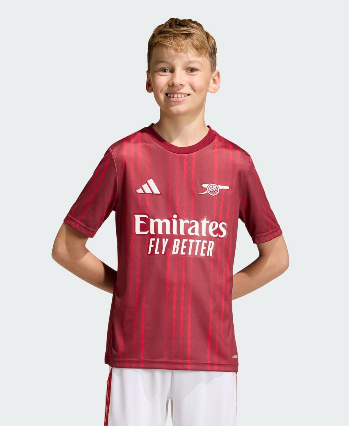 Click here for Adidas Big Boys and Girls Red Arsenal 2025/26 Pre-... prices