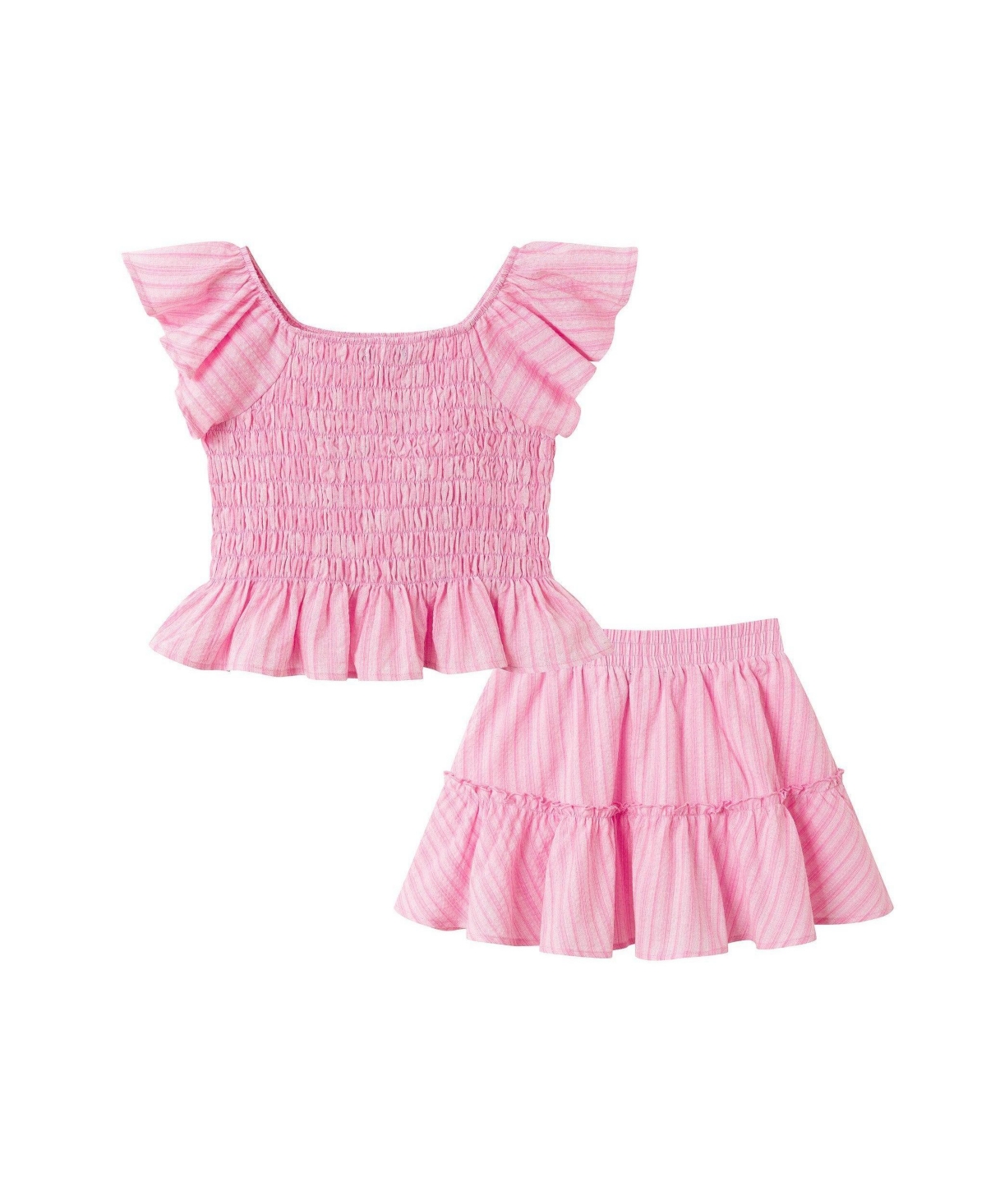 Click here for Andy & Evan Girls Stripe Smocked Top and Skirt Set... prices