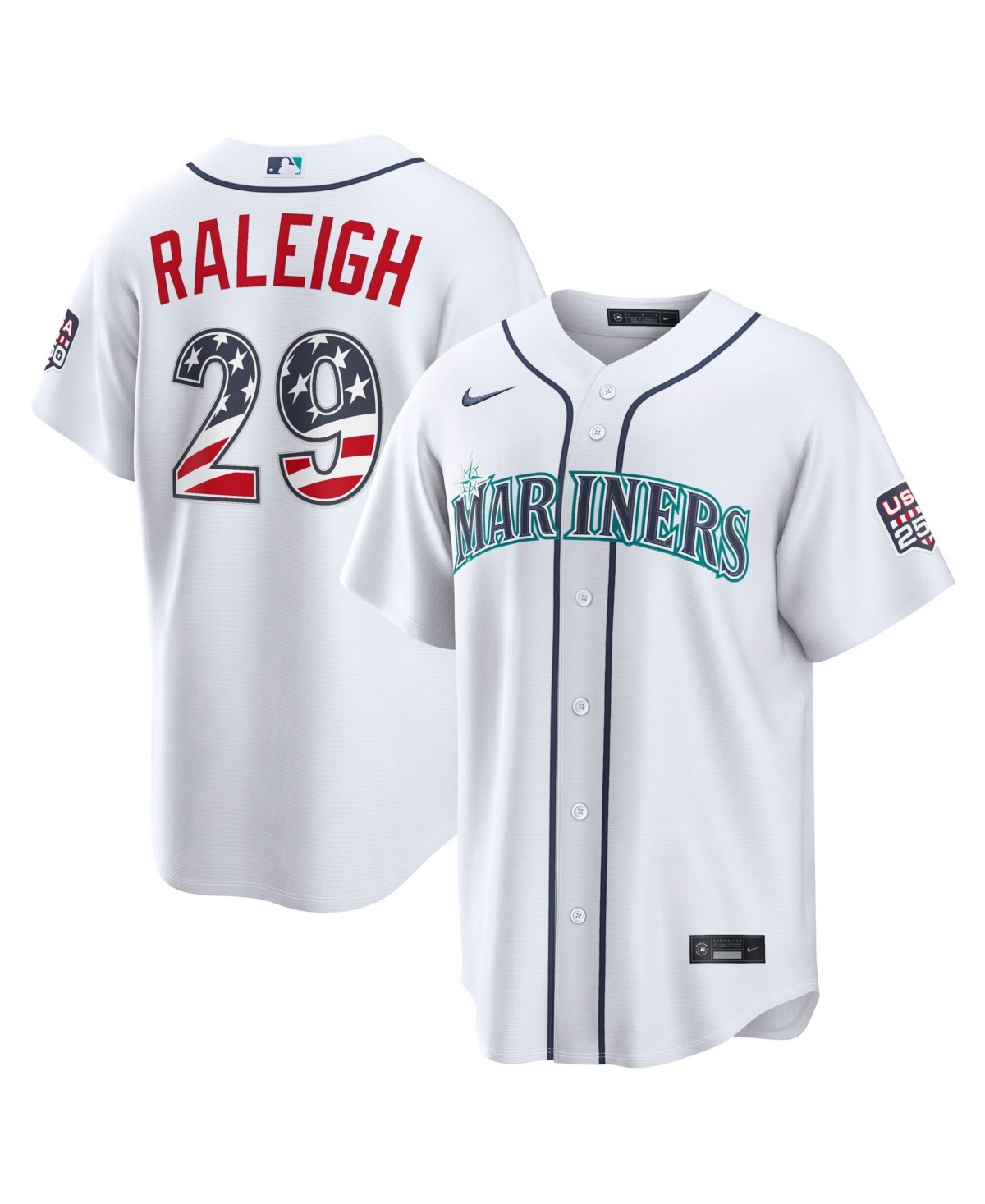 Click here for Nike Mens Cal Raleigh White Seattle Mariners Usa 2... prices