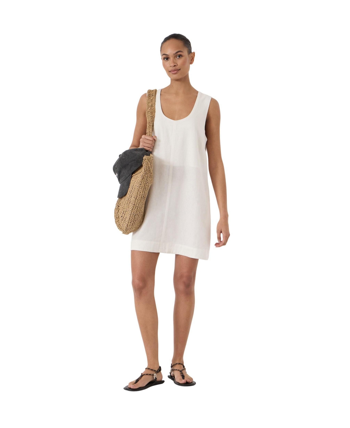 Click here for Hush Womens Scoop Neck Mini Dress - White prices