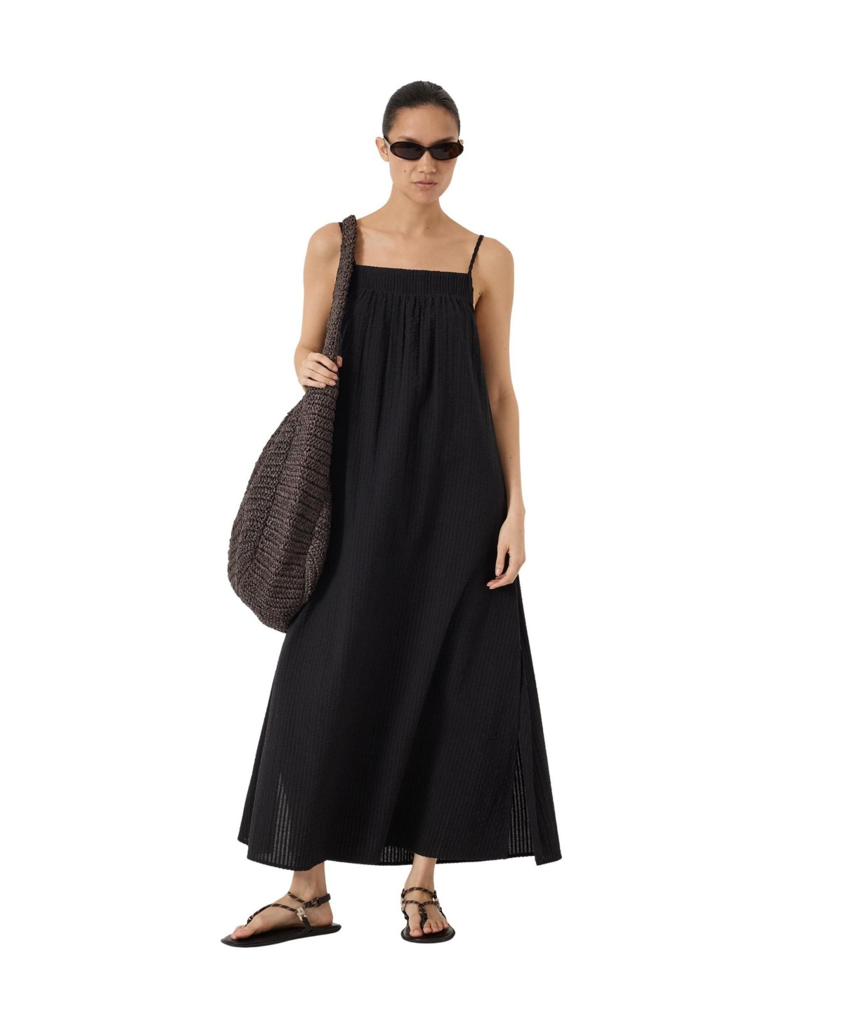 Click here for Hush Womens Carmen Seersucker Beach Maxi Dress - B... prices