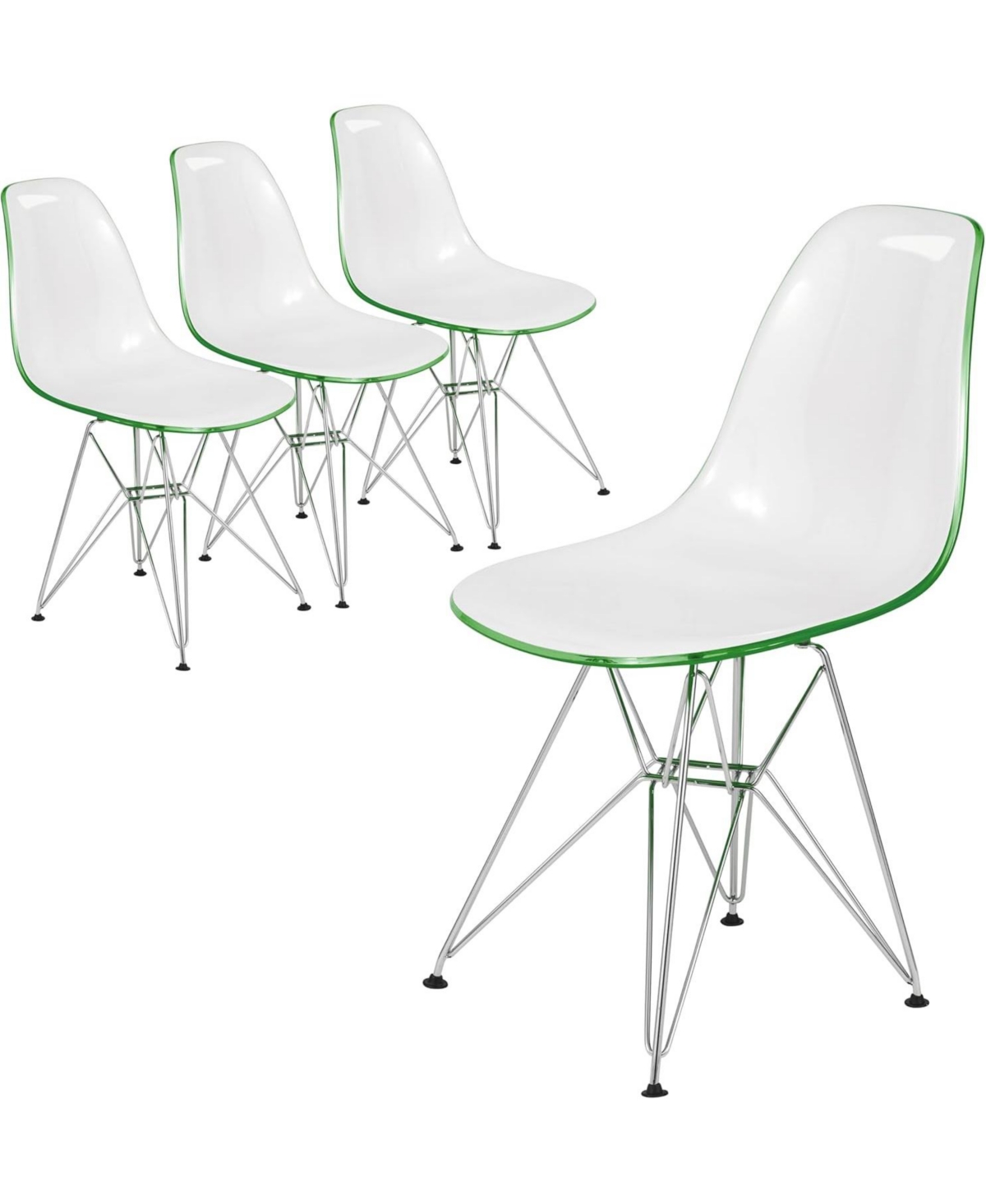 Click here for LeisureMod Cresco Acrylic Dining Chair Set of 4 Ch... prices
