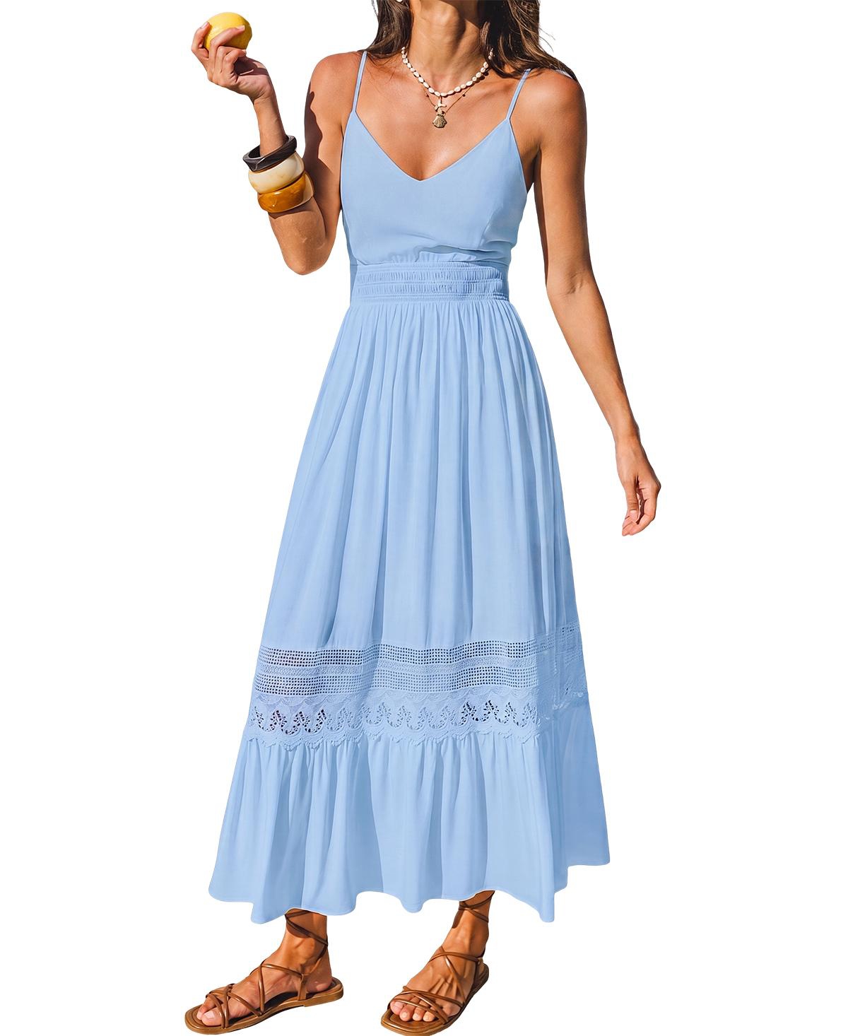 Click here for Cupshe Womens Breathtaking Maxi Beach Dress - Blue prices