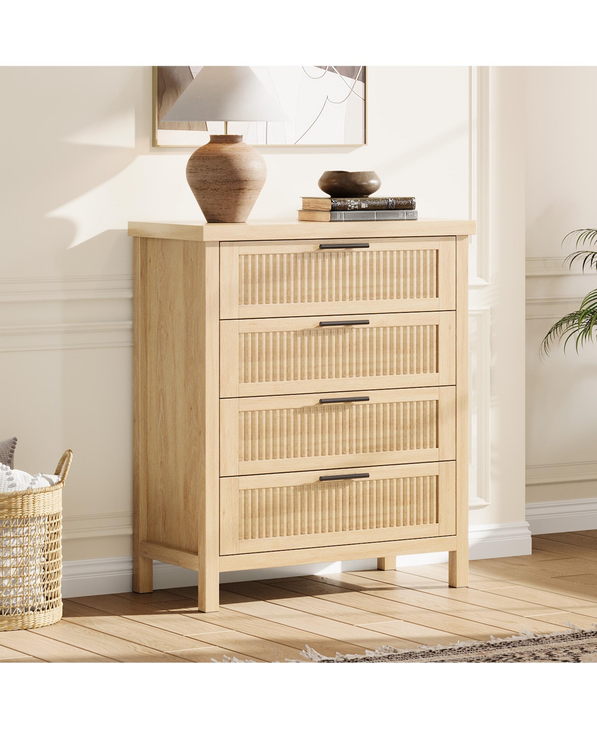 Click here for homfan Fluted Dresser for Bedroom  35.4 in Tall Cl... prices