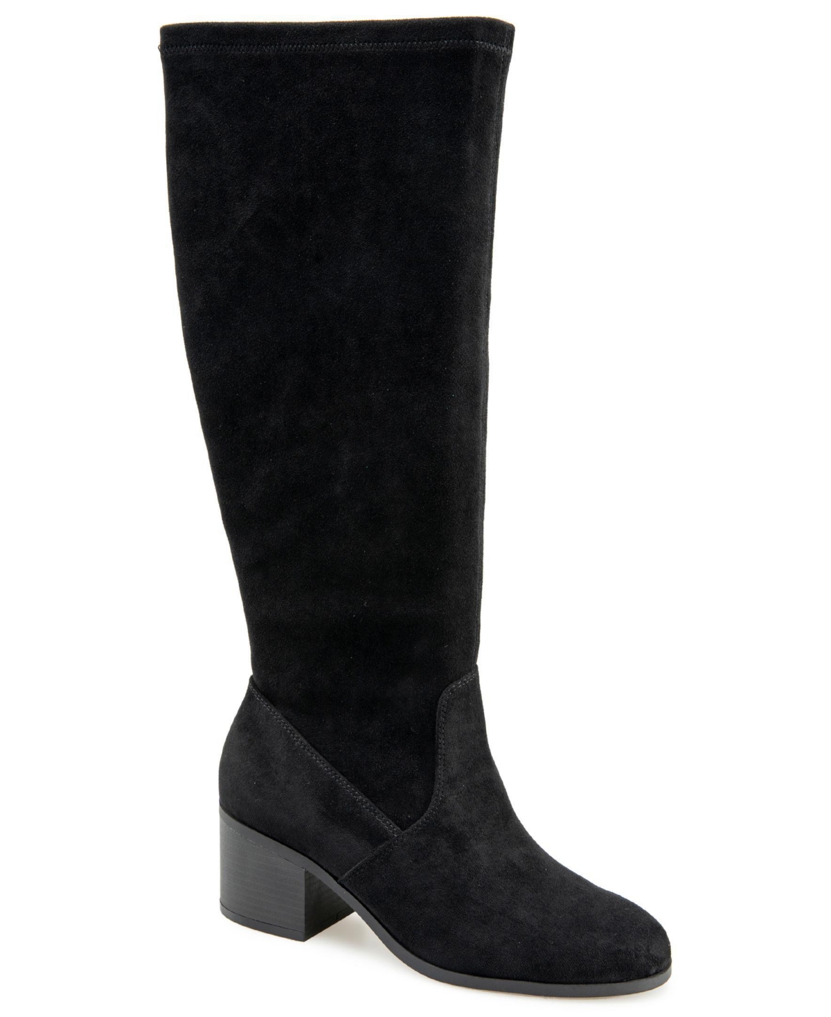 Click here for Kensie Womens Louisa Knee-High Stretch Boot - Blac... prices