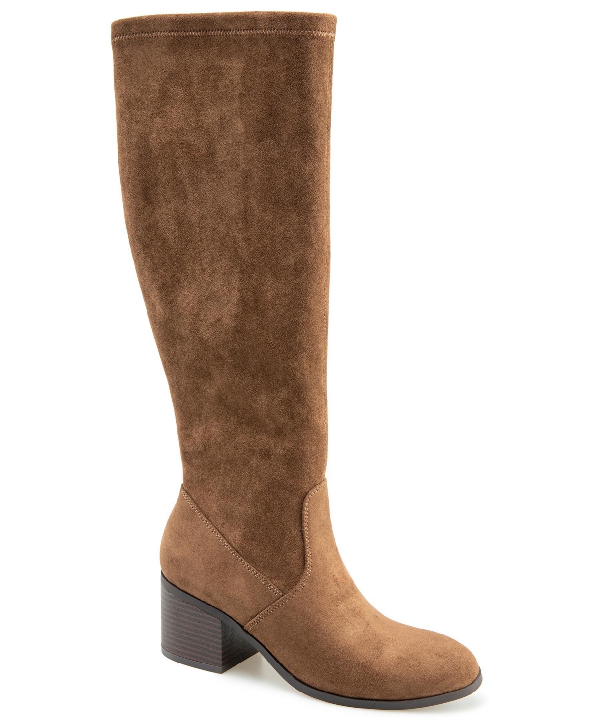 Click here for Kensie Womens Louisa Knee-High Stretch Boot - Moch... prices