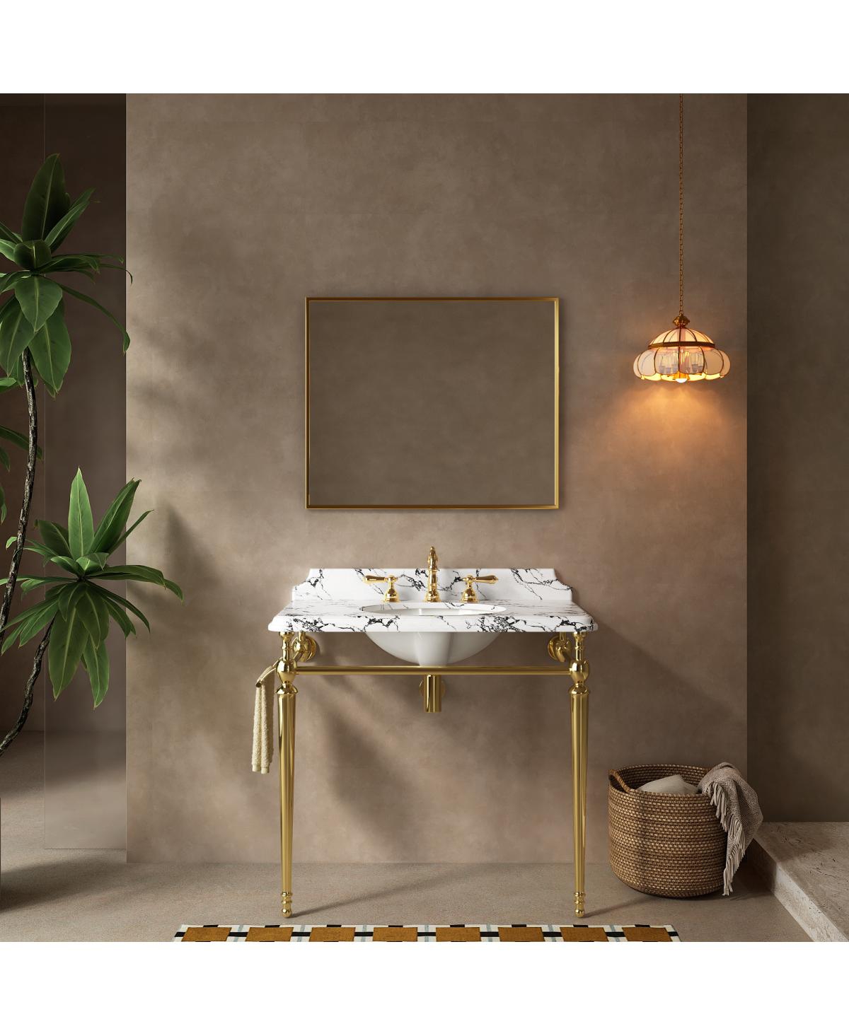 Click here for Sillysis 36 Inch Bathroom Console Sink with Engine... prices