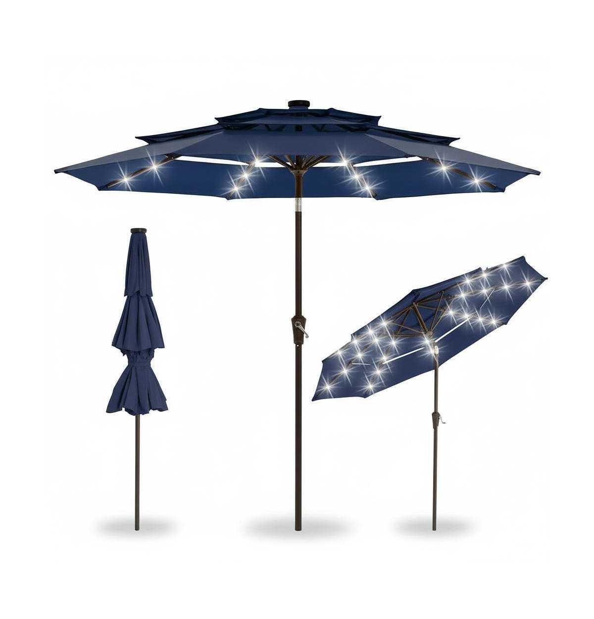 Click here for homfan Solar Led Outdoor Patio Umbrella  Ventilate... prices