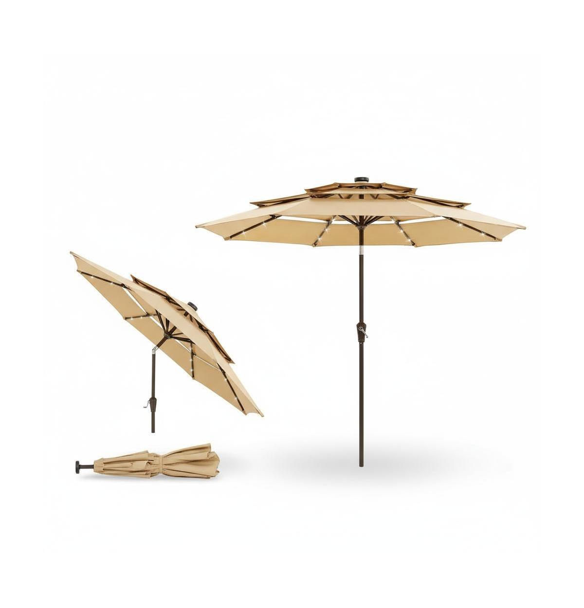 Click here for homfan Solar Led Outdoor Patio Umbrella  Ventilate... prices