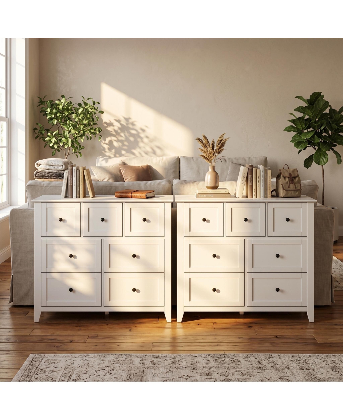 Click here for homfan 2 Set of Modern 7-Drawer Entryway Storage C... prices