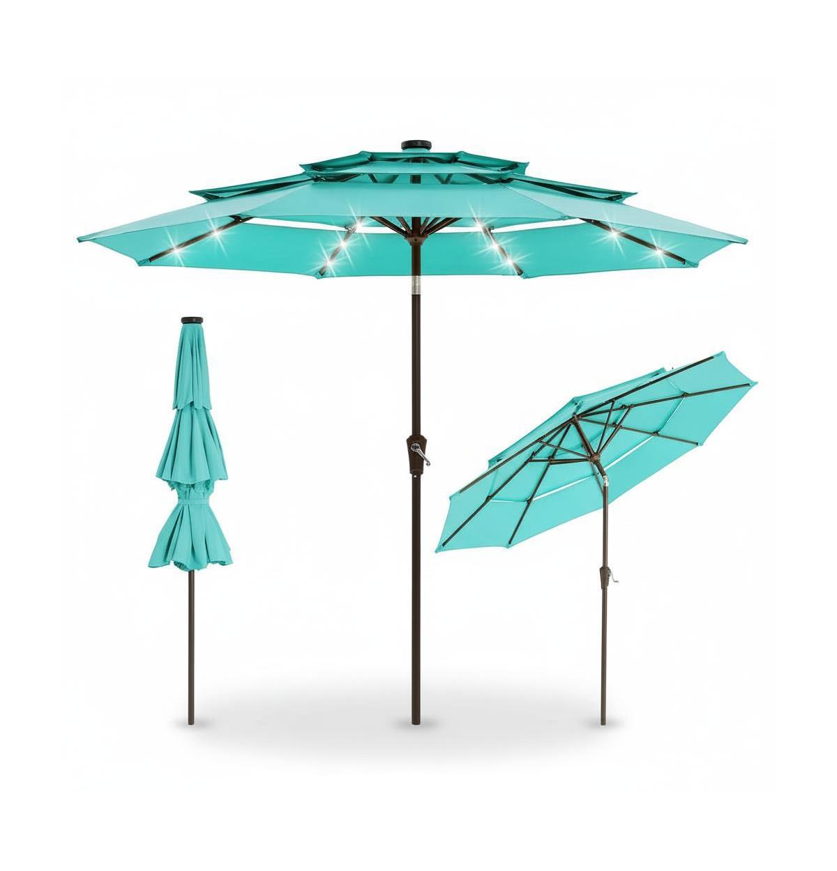 Click here for homfan Solar Led Outdoor Patio Umbrella  Ventilate... prices