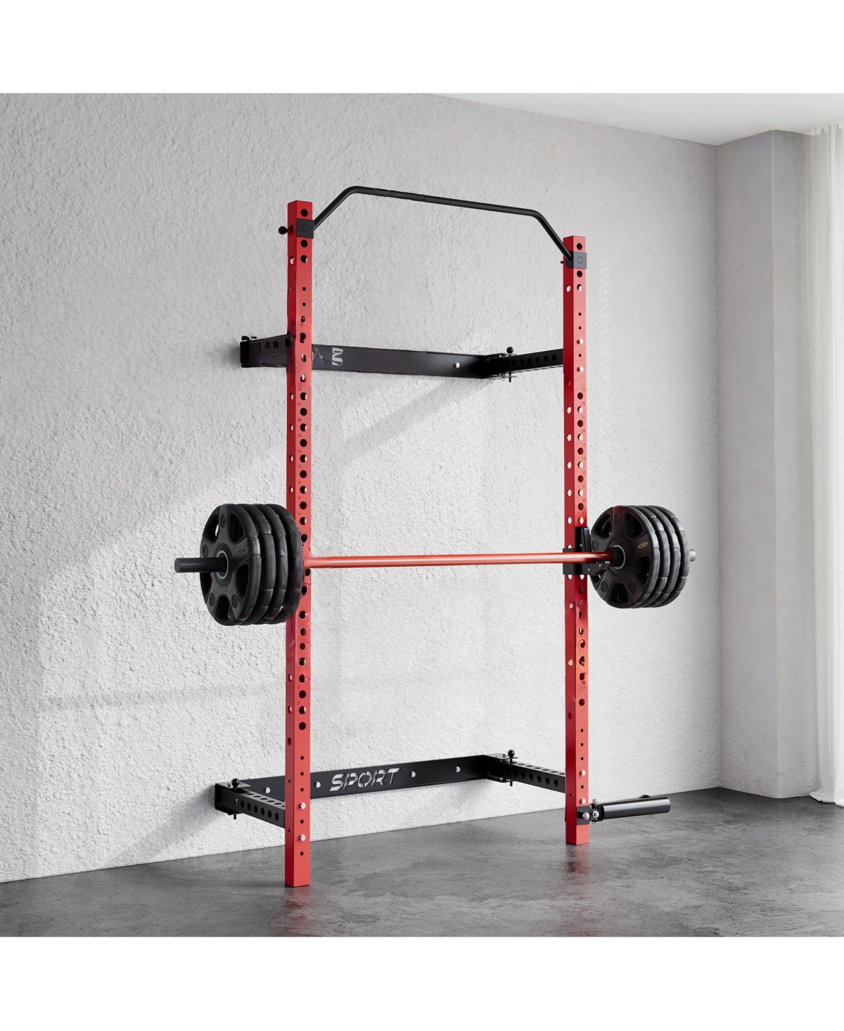 Click here for homfan 89 Wall-Mounted Folding Squat Rack with Spo... prices
