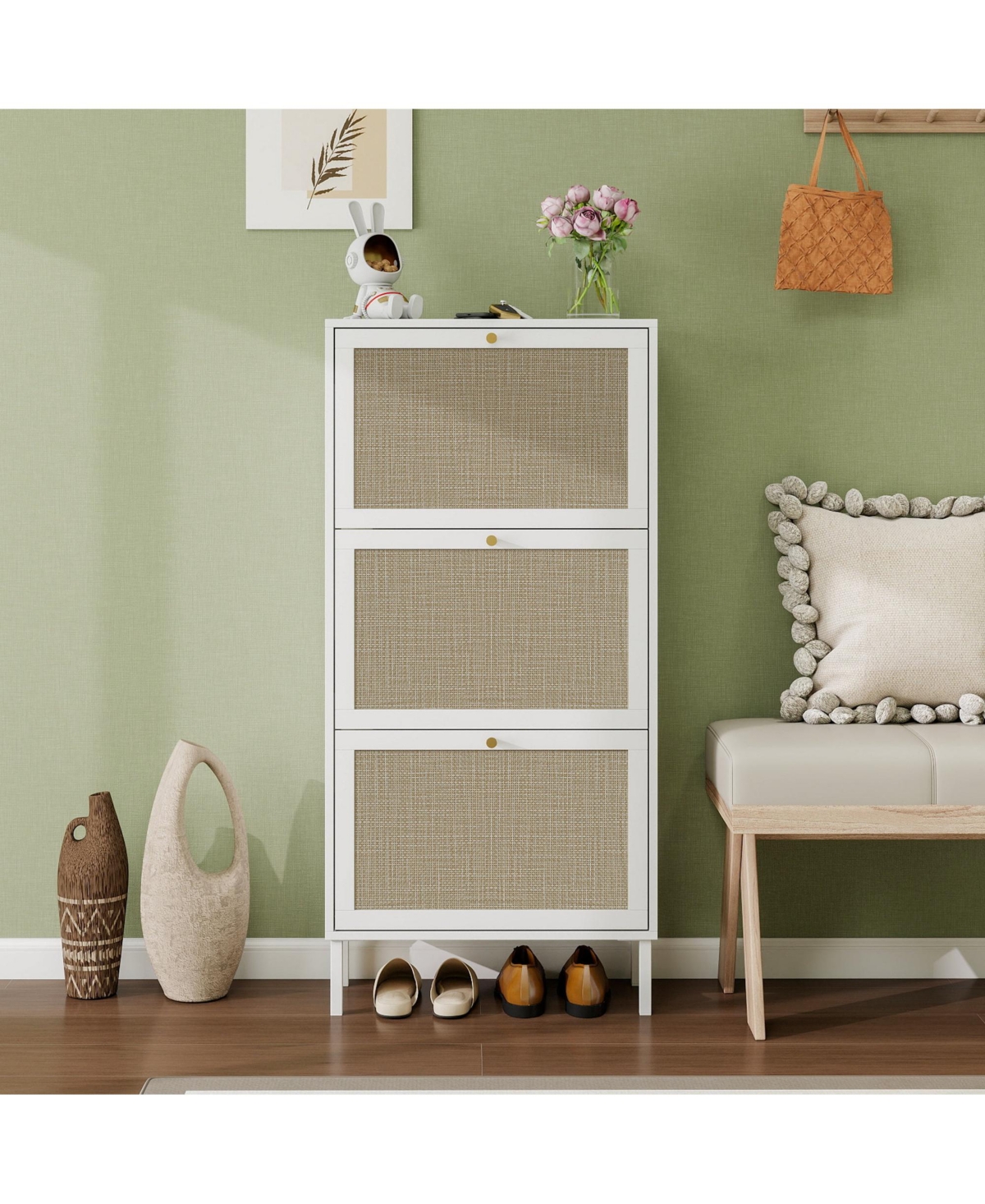 Click here for Rainsken Rattan 3 Door Shoe Rack  Freestanding Sho... prices