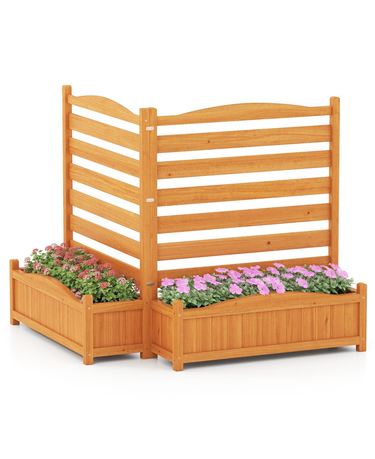 Click here for Sugift 2-Panel Freestanding Outdoor Wood Privacy S... prices