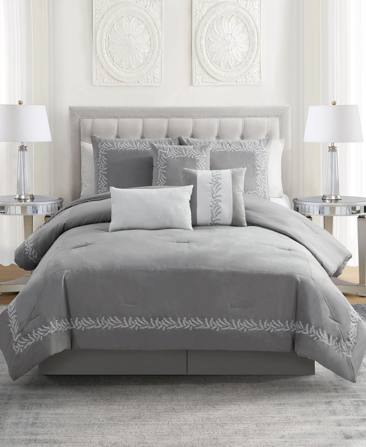 Click here for Sweet Home Collection Salerno Suede 7-Piece Comfor... prices