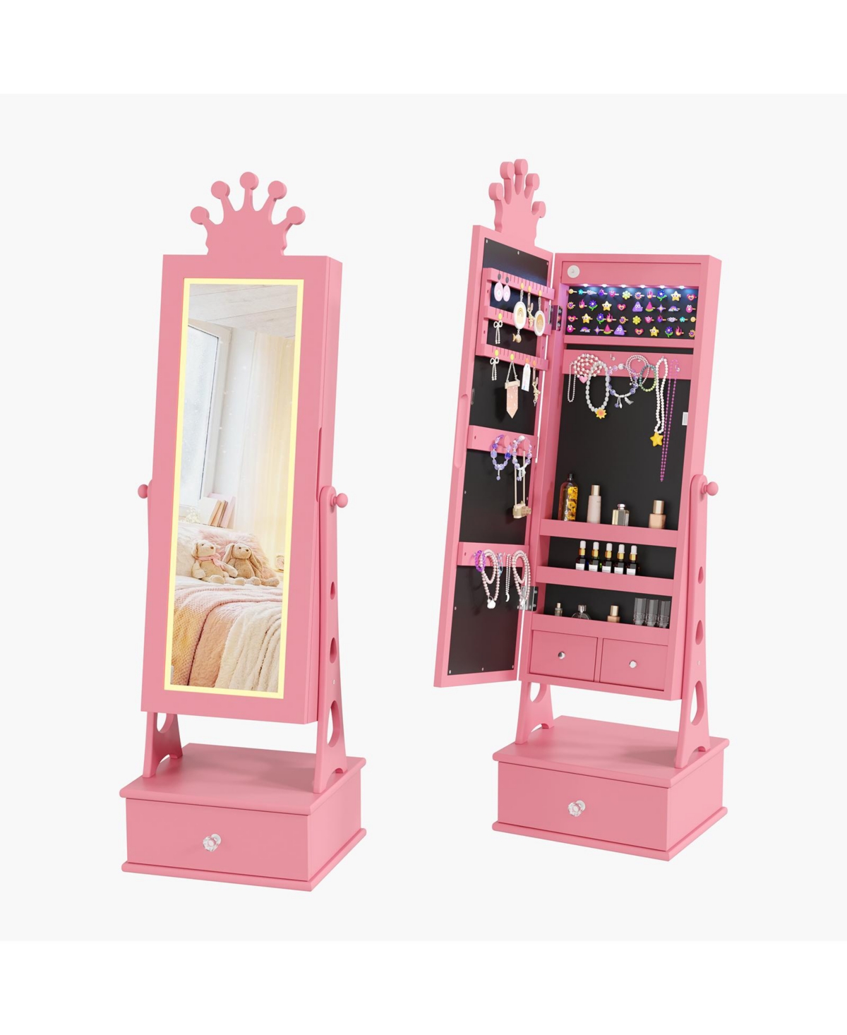 Click here for homfan Kids Jewelry Armoire Cabinet  Standing Jewe... prices