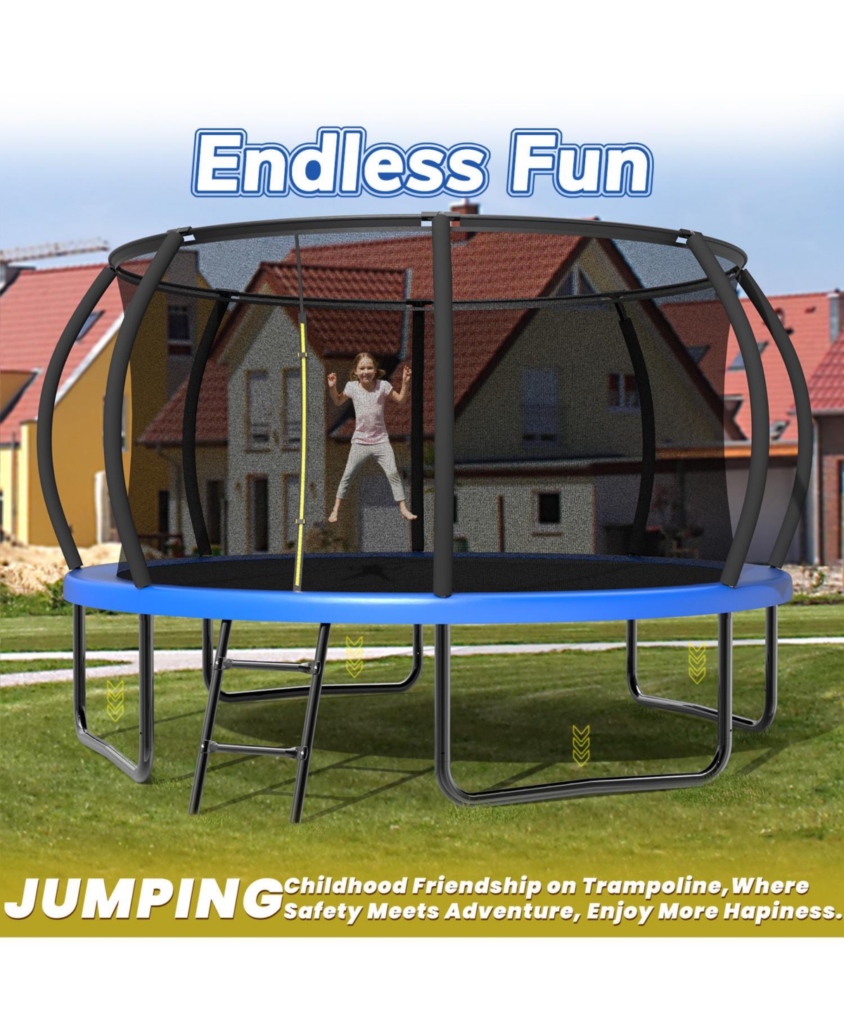 Click here for Zeny Recreational Kids Trampoline with Safety Encl... prices