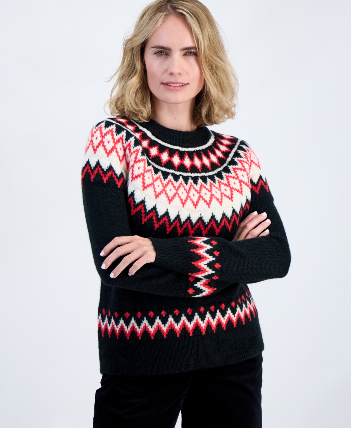 Click here for Style & Co Petite Fair Isle Crewneck Sweater  Macy... prices