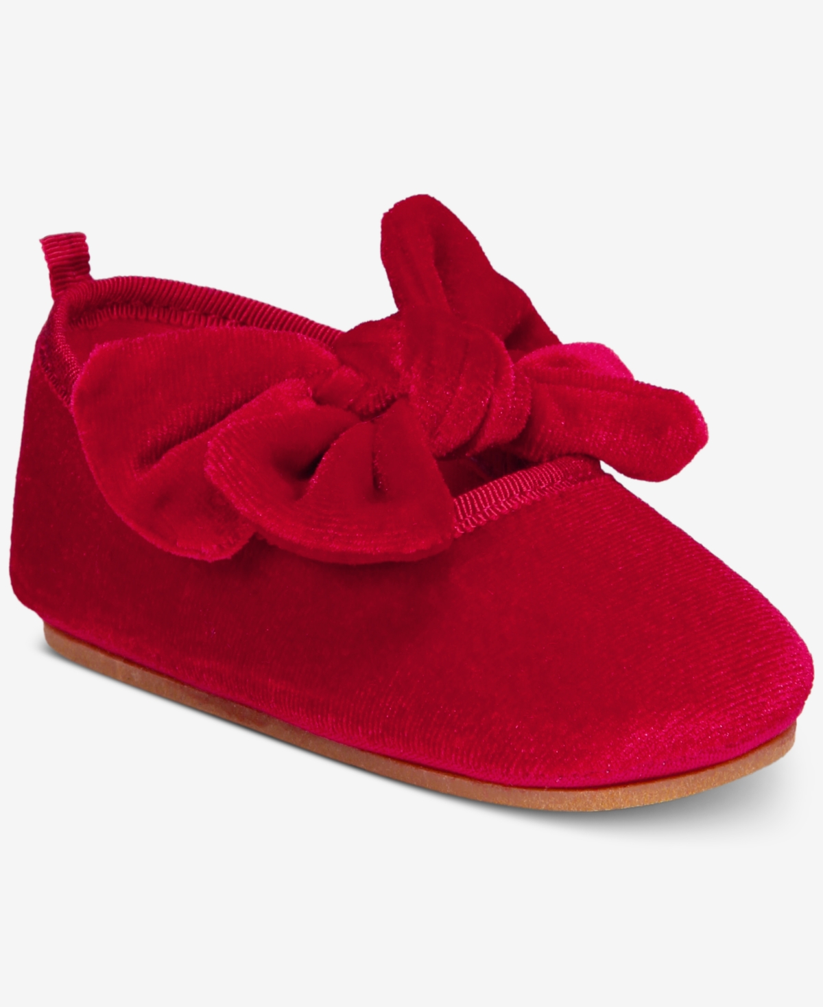 Click here for First Impressions Baby Girls Velvet Bow Ballet Fla... prices