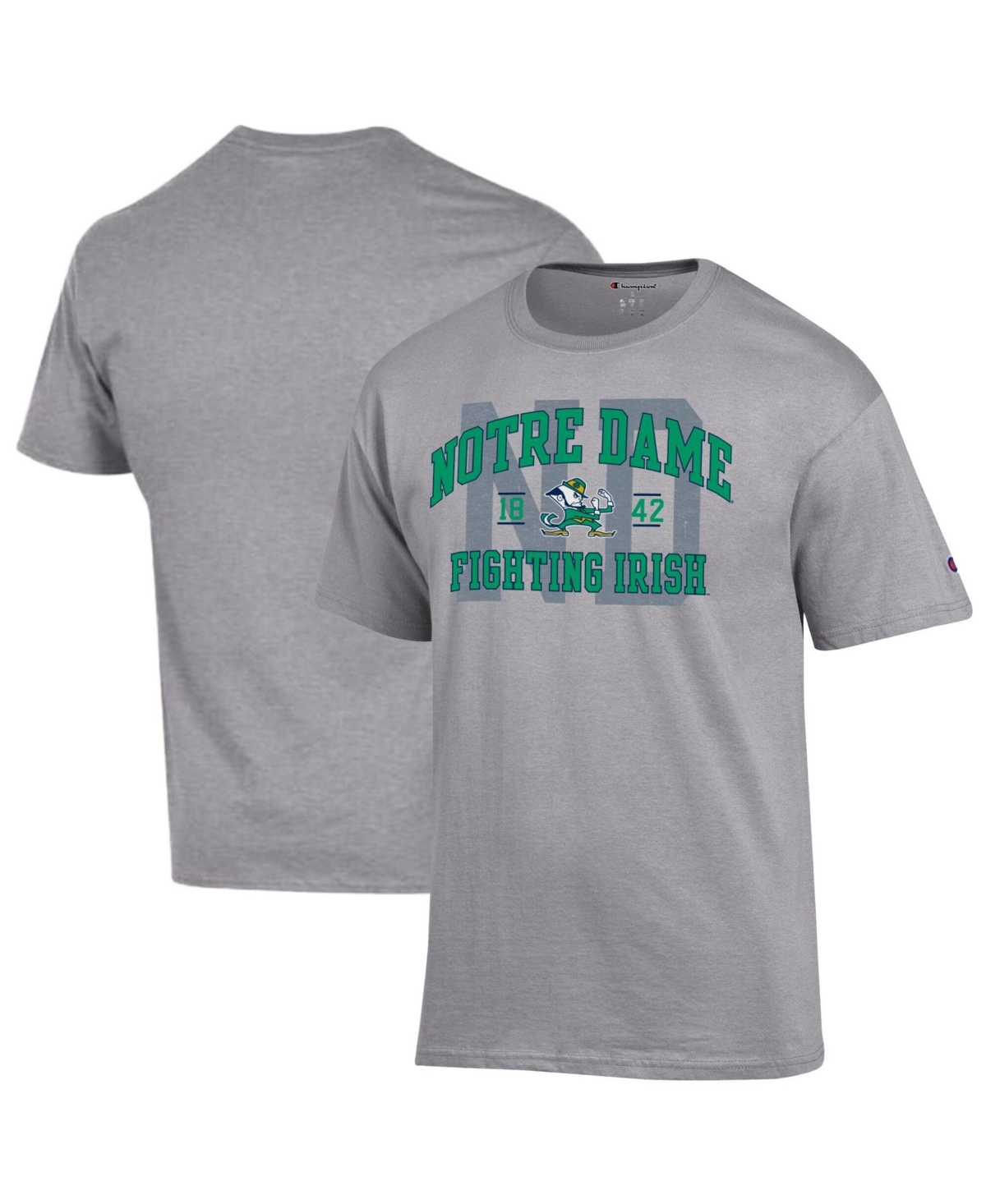 Click here for Champion Mens Heather Gray Notre Dame Fighting Iri... prices