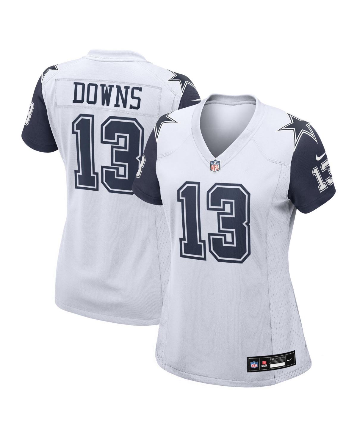 Click here for Nike Womens Caleb Downs White Dallas Cowboys Alter... prices