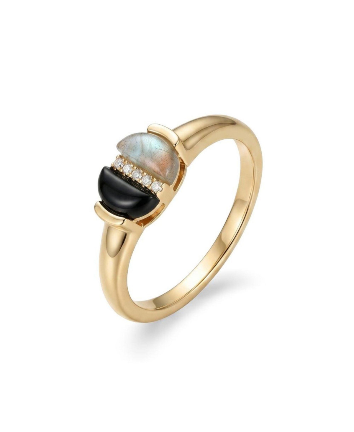 Click here for Adornia Fine 14k Gold Plated Labradorite and Onyx... prices