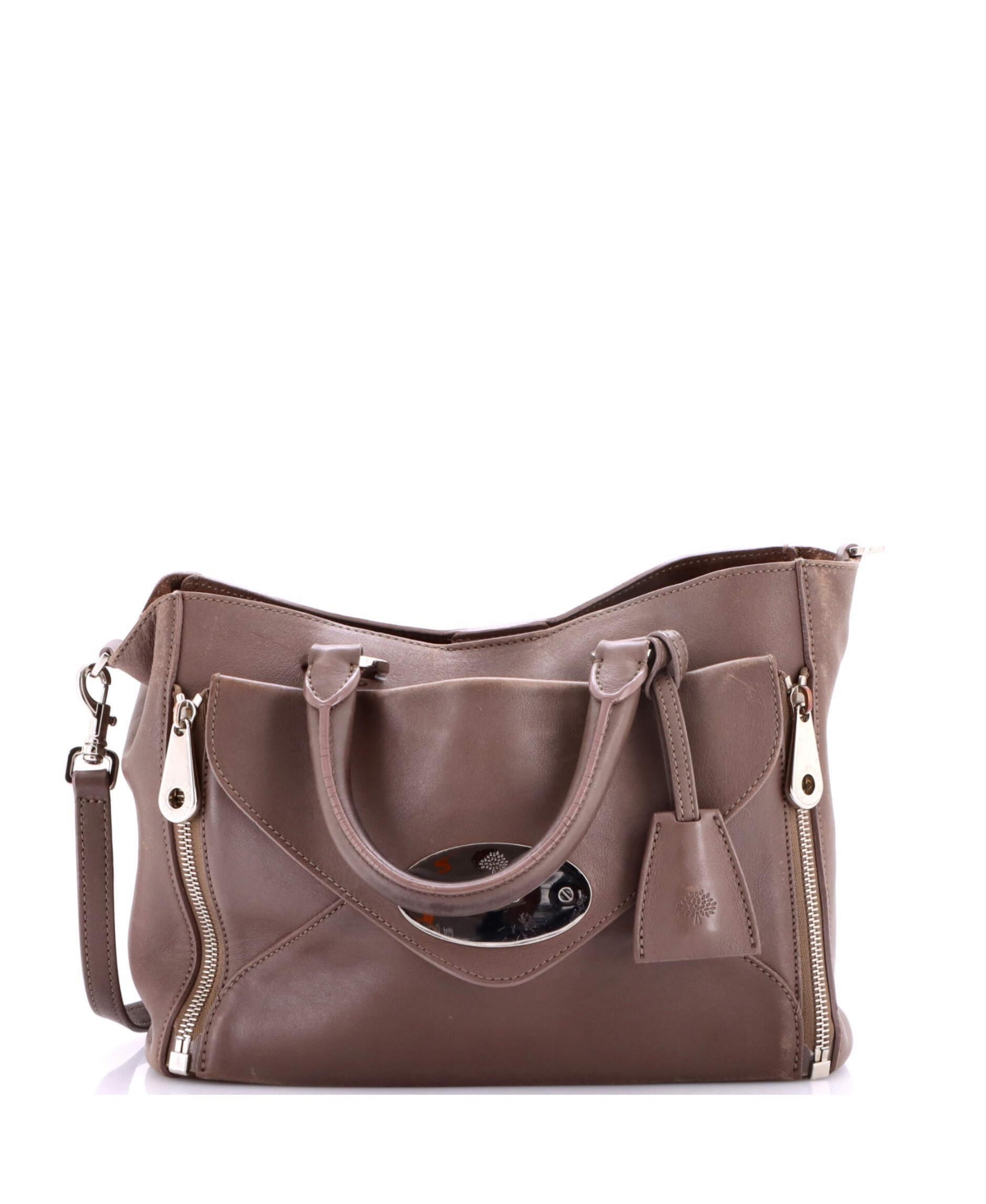 Click here for Pre-Owned Mulberry Small Willow Tote Leather - Bro... prices