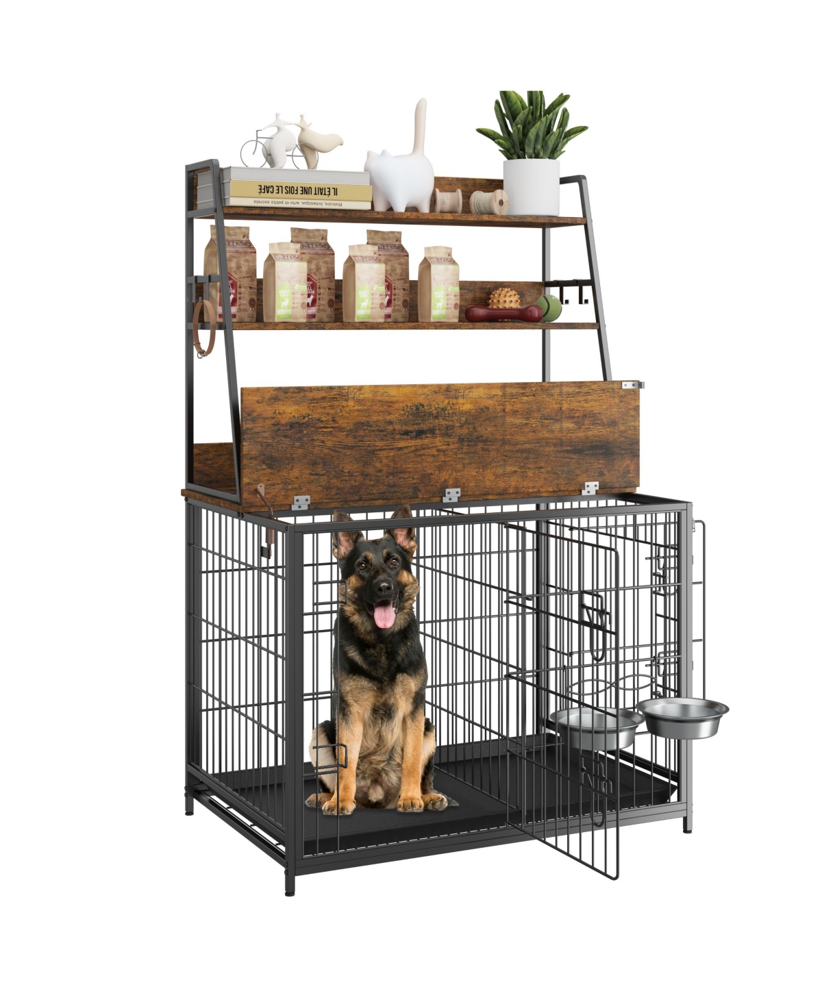 Click here for homfan Wooden Dog Crate â Indoor Kennel for Medi... prices