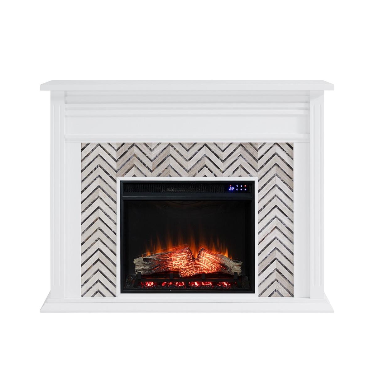 Click here for Augusta Home Hebbington Tiled Fireplace - White/br... prices