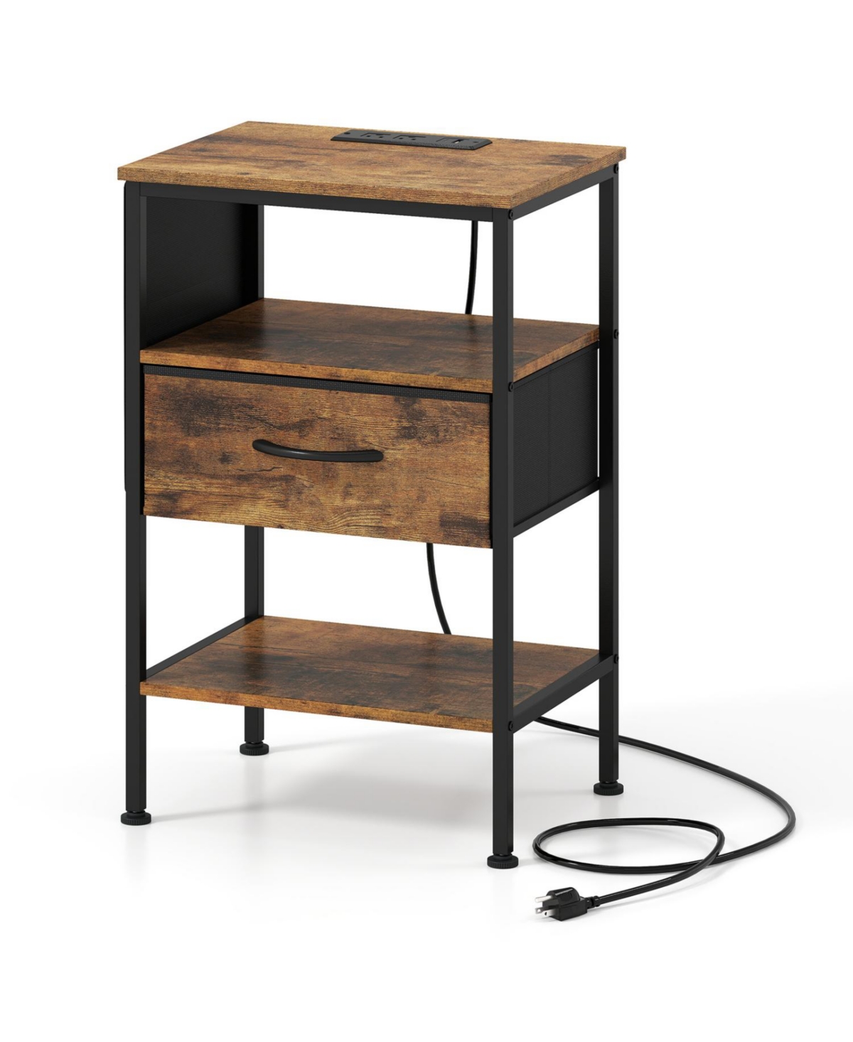 Click here for Slickblue 24.5 Bedside Nightstand with Charging Po... prices