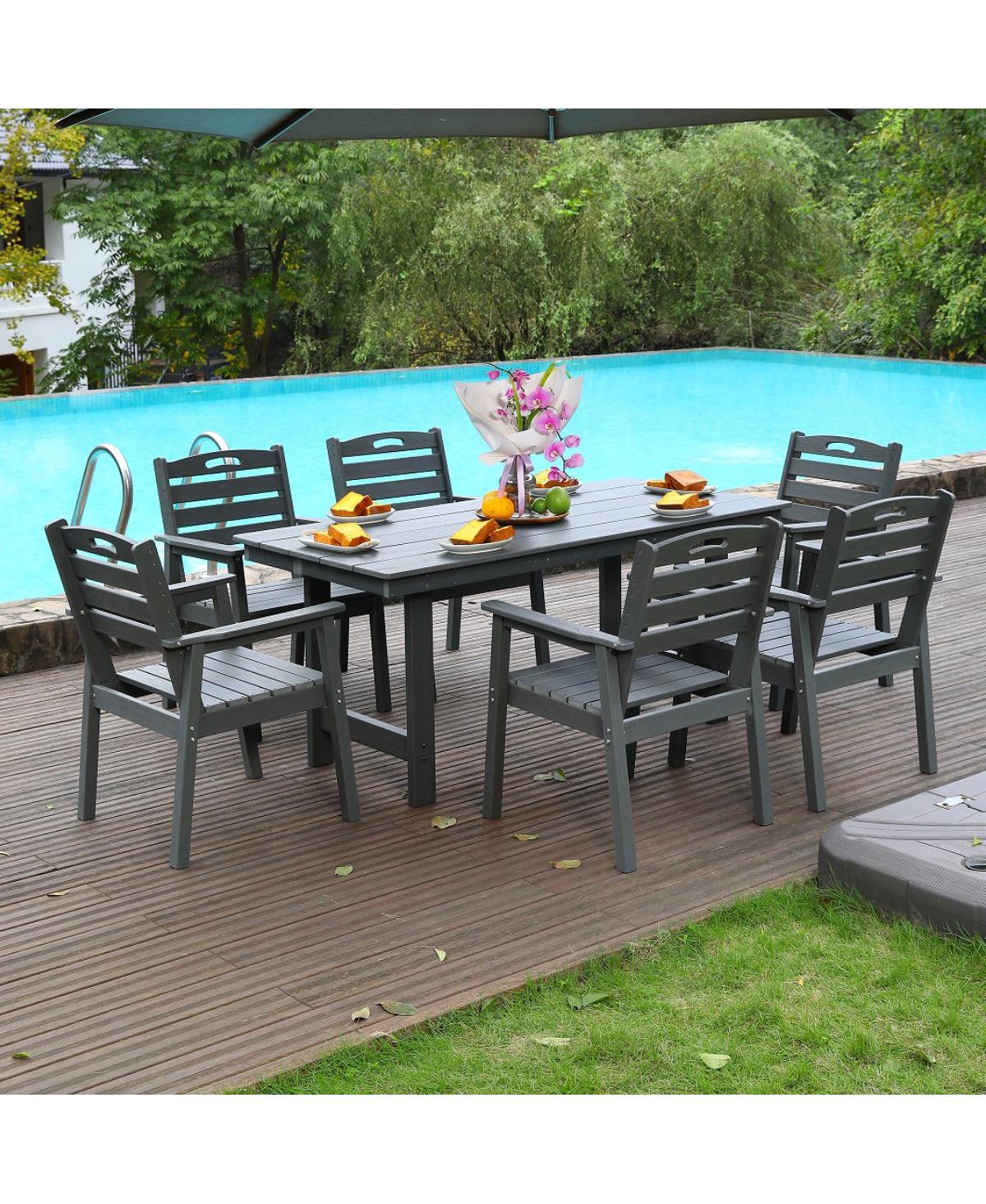 Click here for Asagikoiai 7-Piece All-Weather Hdpe Outdoor Dining... prices