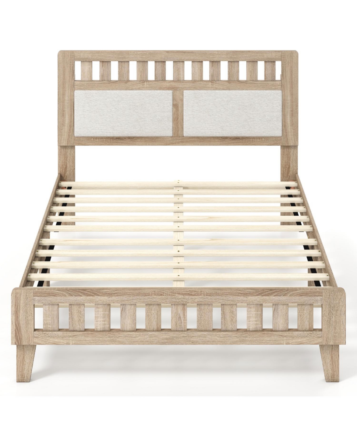 Click here for Slickblue Mid-Century Modern Bed Frame with Wood B... prices