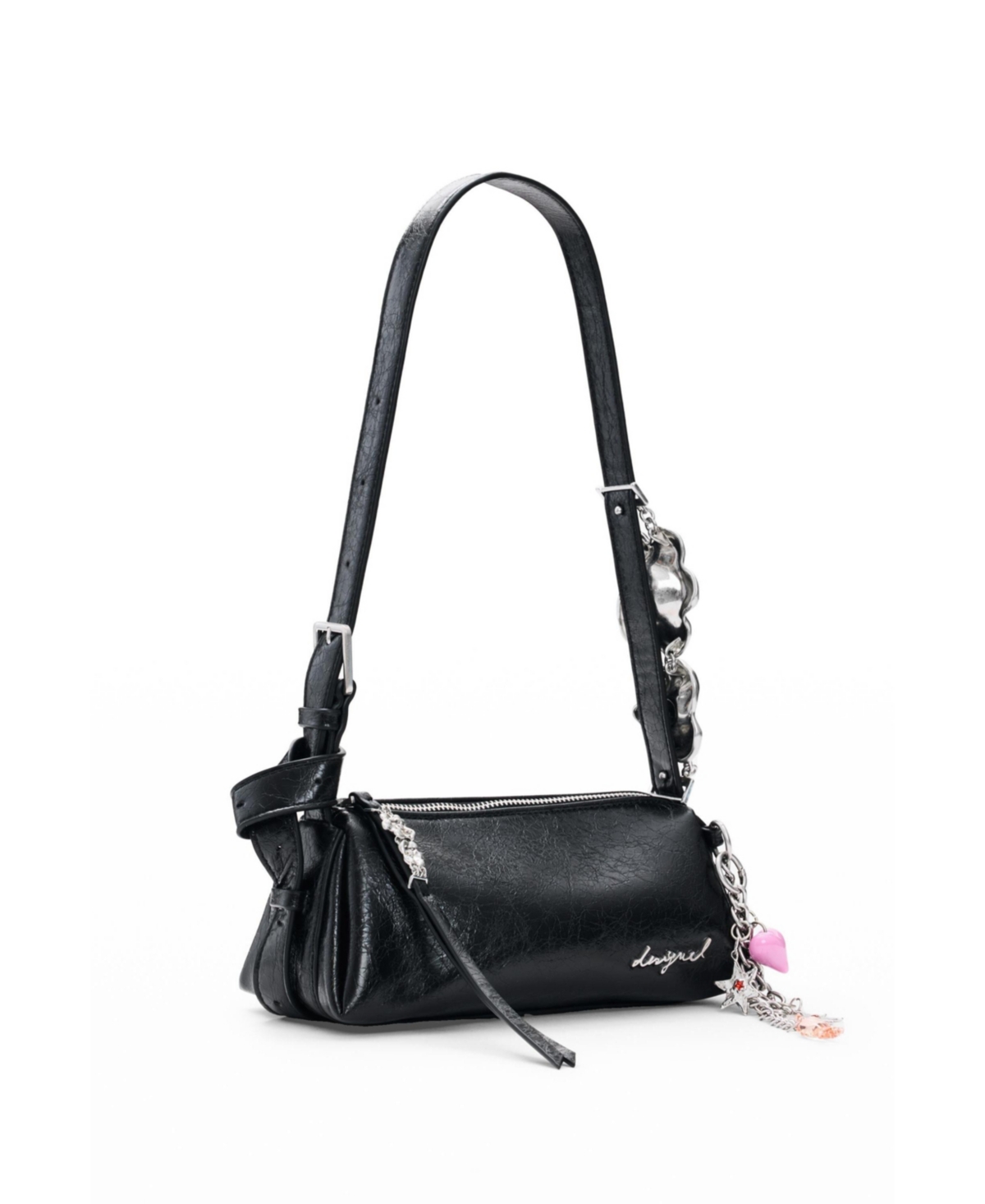 Click here for Desigual Womens Small bag with charms - Black prices