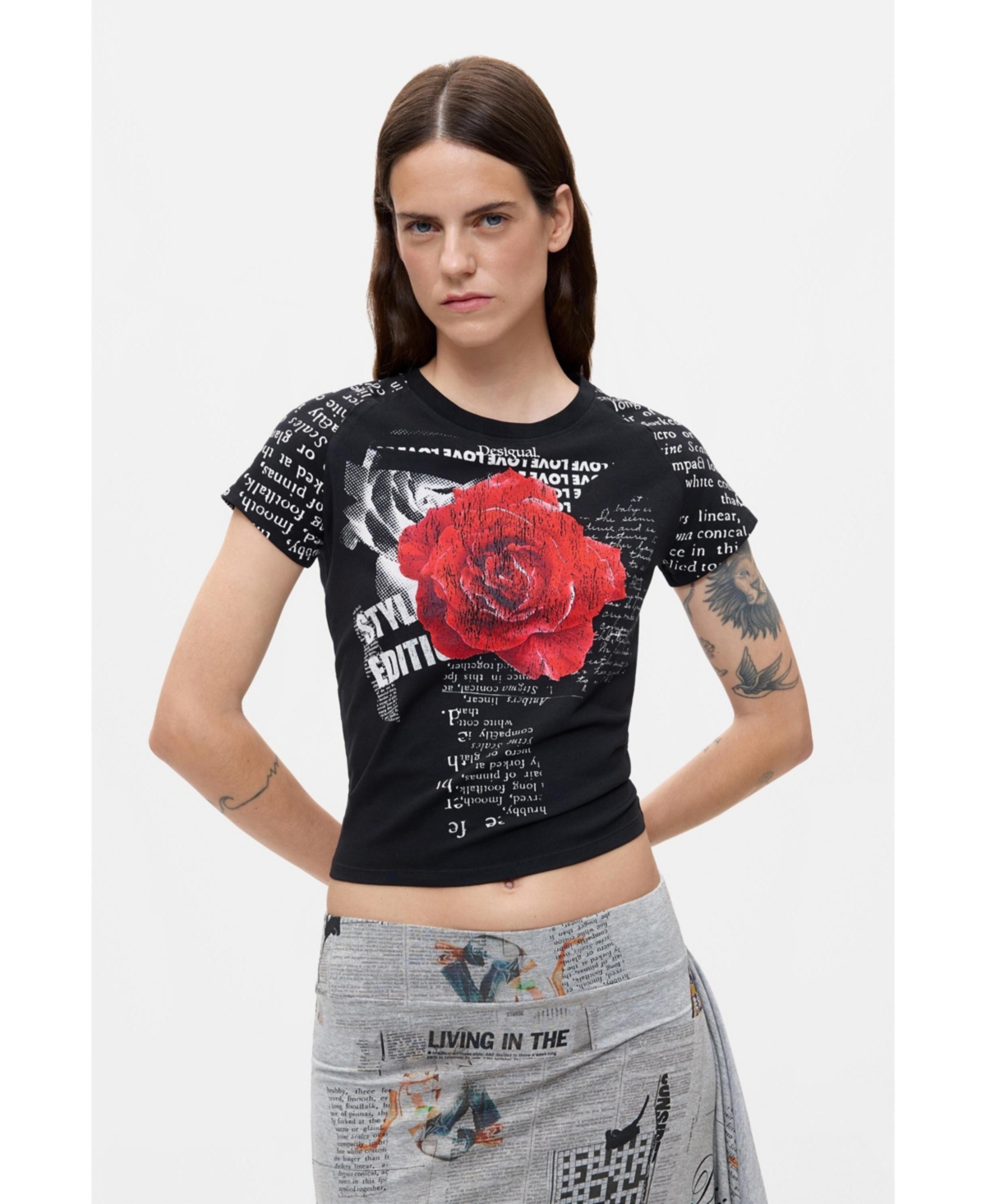Click here for Desigual Womens Printed T-shirt 100 percentage cot... prices