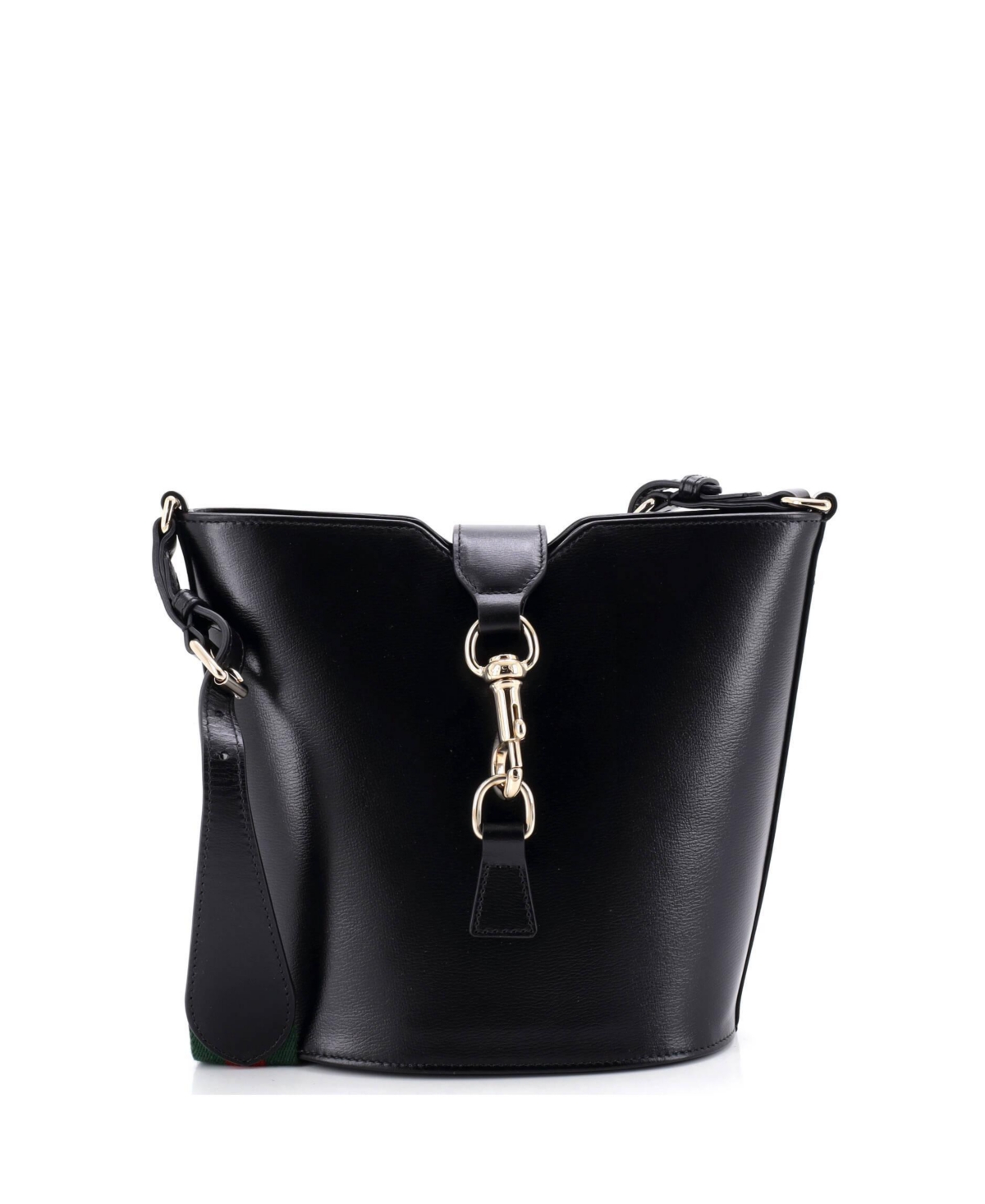 Click here for Pre-Owned Gucci Jackie Web Bucket Bag Leather - Bl... prices