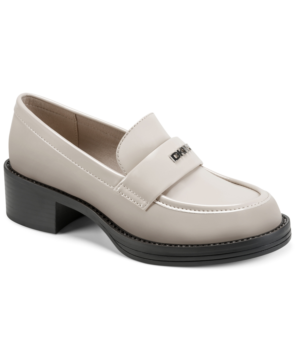 Click here for Dkny Civelli Heeled Round Toe Slip-on Loafers - Ta... prices