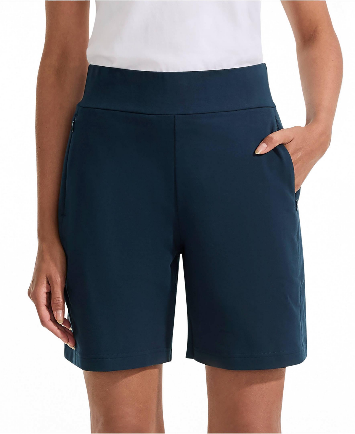 Click here for Lands End Womens Starfish High Rise 7 Shorts - Rad... prices