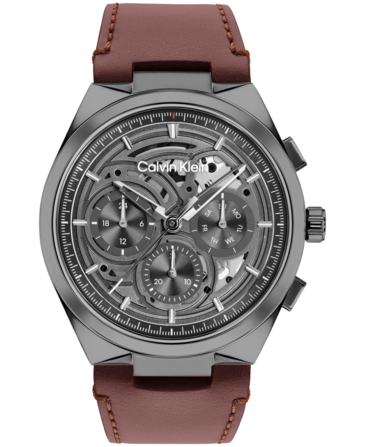 Click here for Calvin Klein Mens Distinguish Skeleton Dark Brown... prices