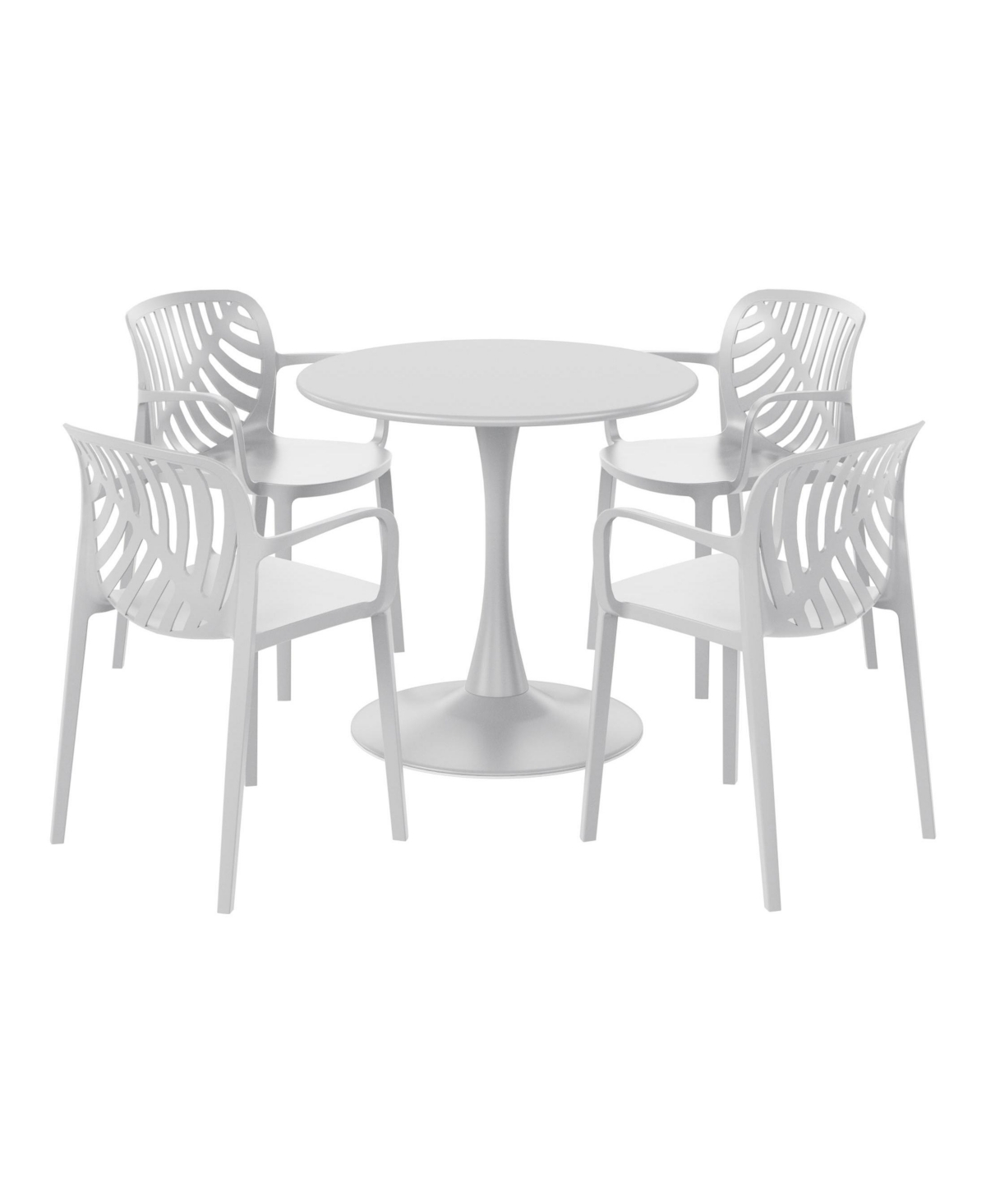 Click here for 5-Piece Outdoor Indoor Metal Patio Dining Table Se... prices