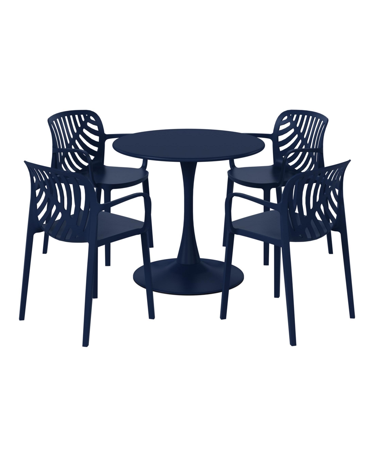 Click here for 5-Piece Outdoor Indoor Metal Patio Dining Table Se... prices