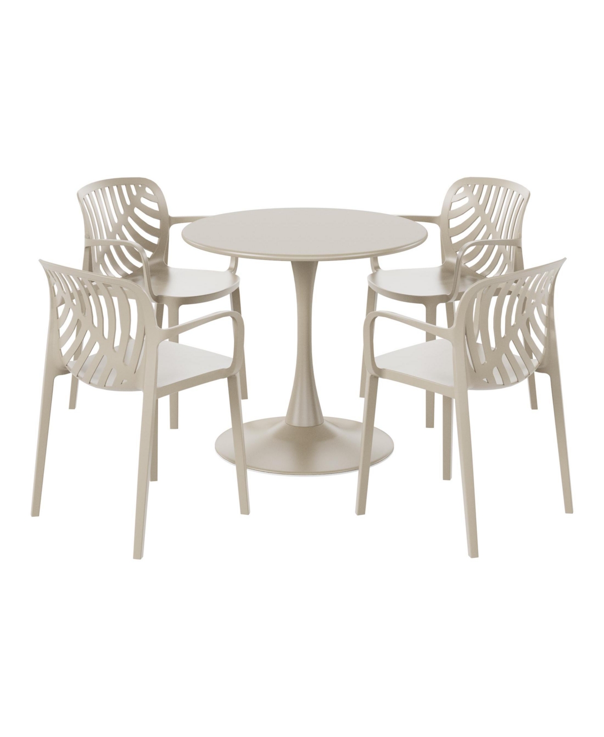 Click here for 5-Piece Outdoor Indoor Metal Patio Dining Table Se... prices