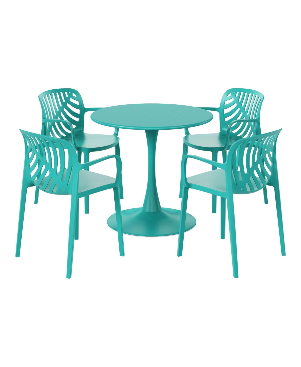 Click here for 5-Piece Outdoor Indoor Metal Patio Dining Table Se... prices