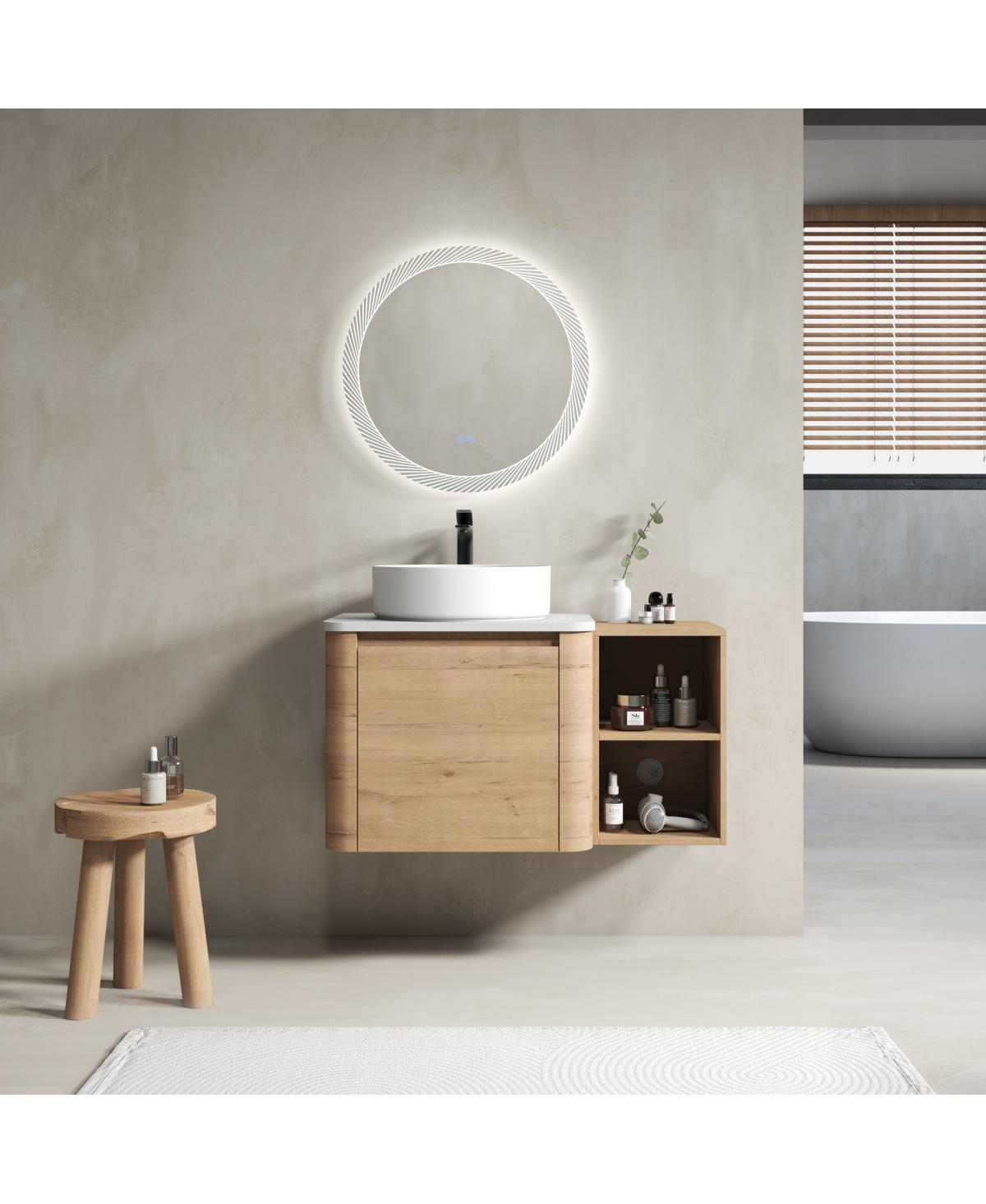 Click here for Sillysis 35.4 Inch Wall Mounted Bathroom Vanity wi... prices