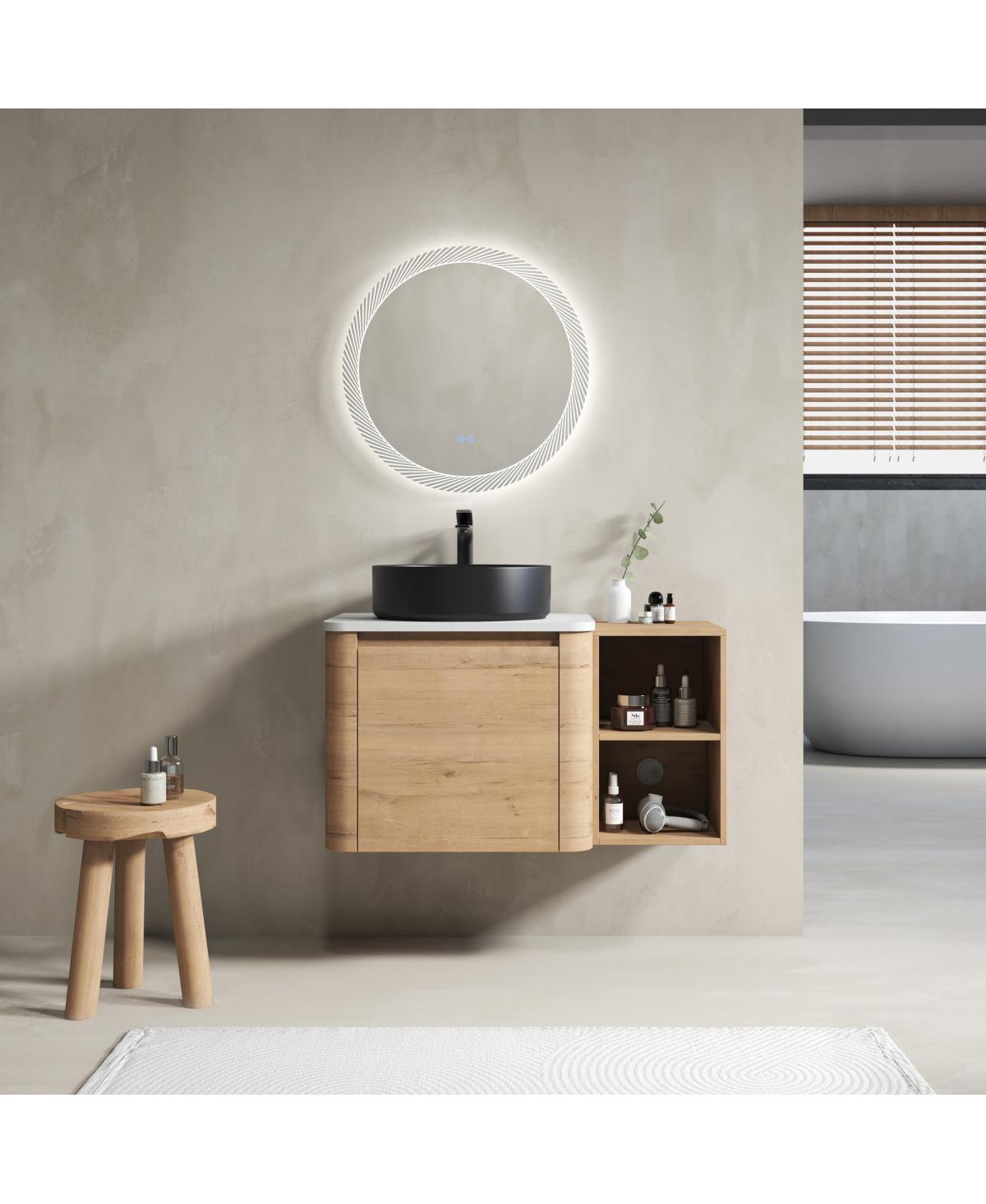 Click here for Sillysis 35.4 Inch Wall Mounted Bathroom Vanity wi... prices