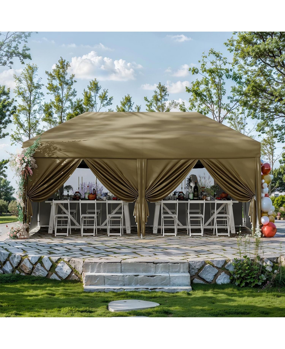Click here for gaomon 10x20 Pop Up Canopy Tent with 6 Sidewall -... prices