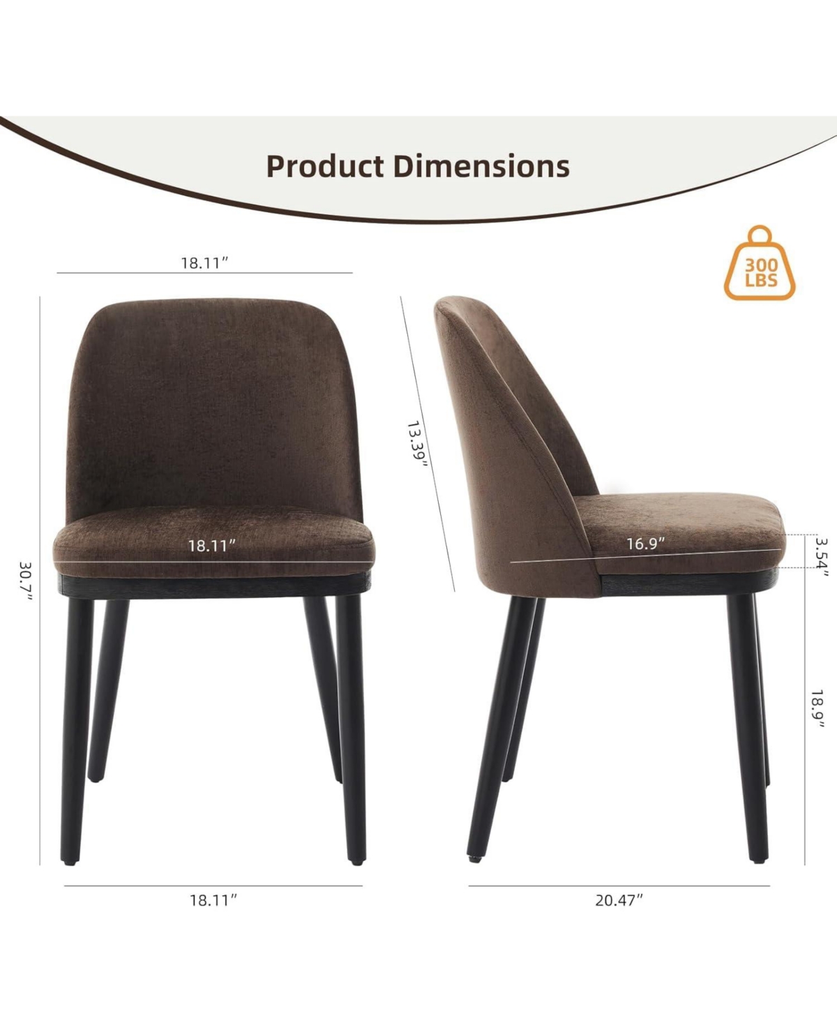 Click here for gaomon Set of 2 Upholstered Modern Dining Chairs... prices